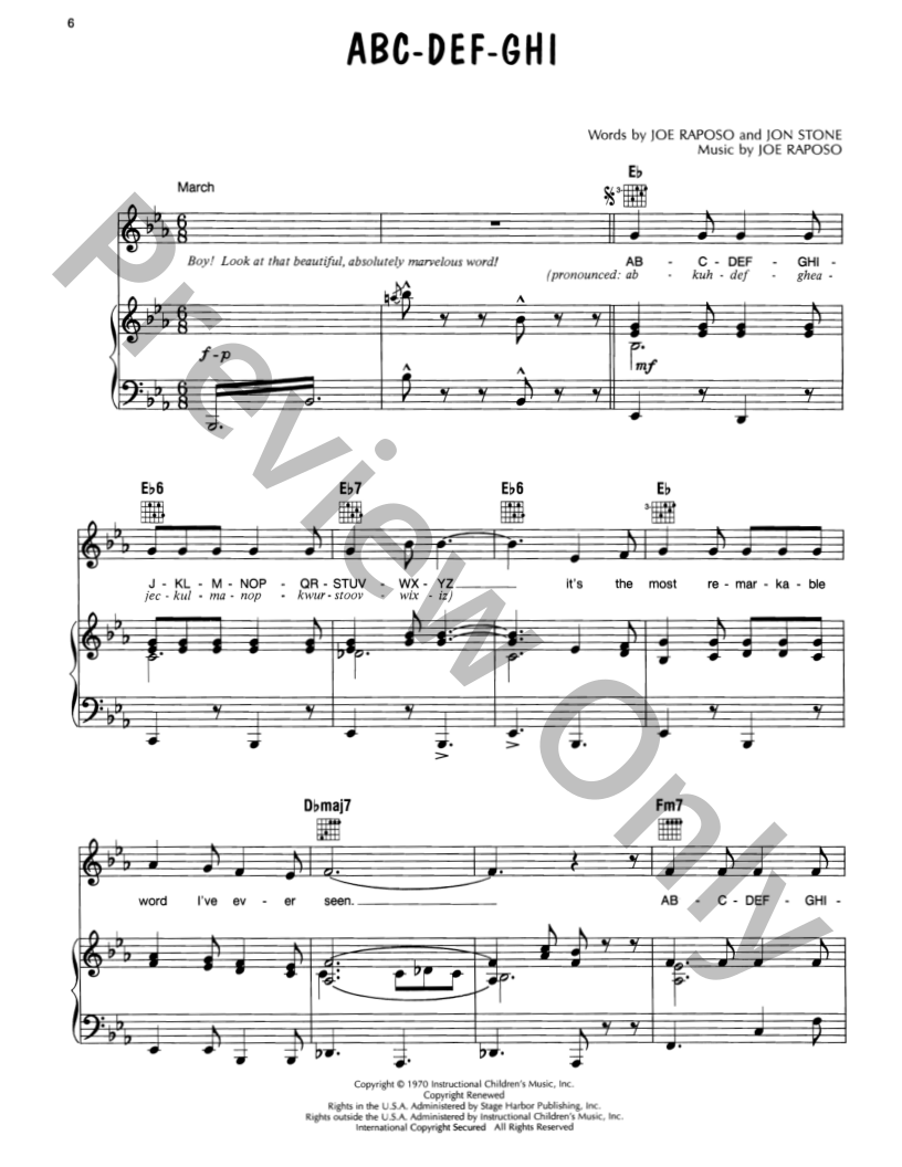 ABC DEF GHI | J.W. Pepper