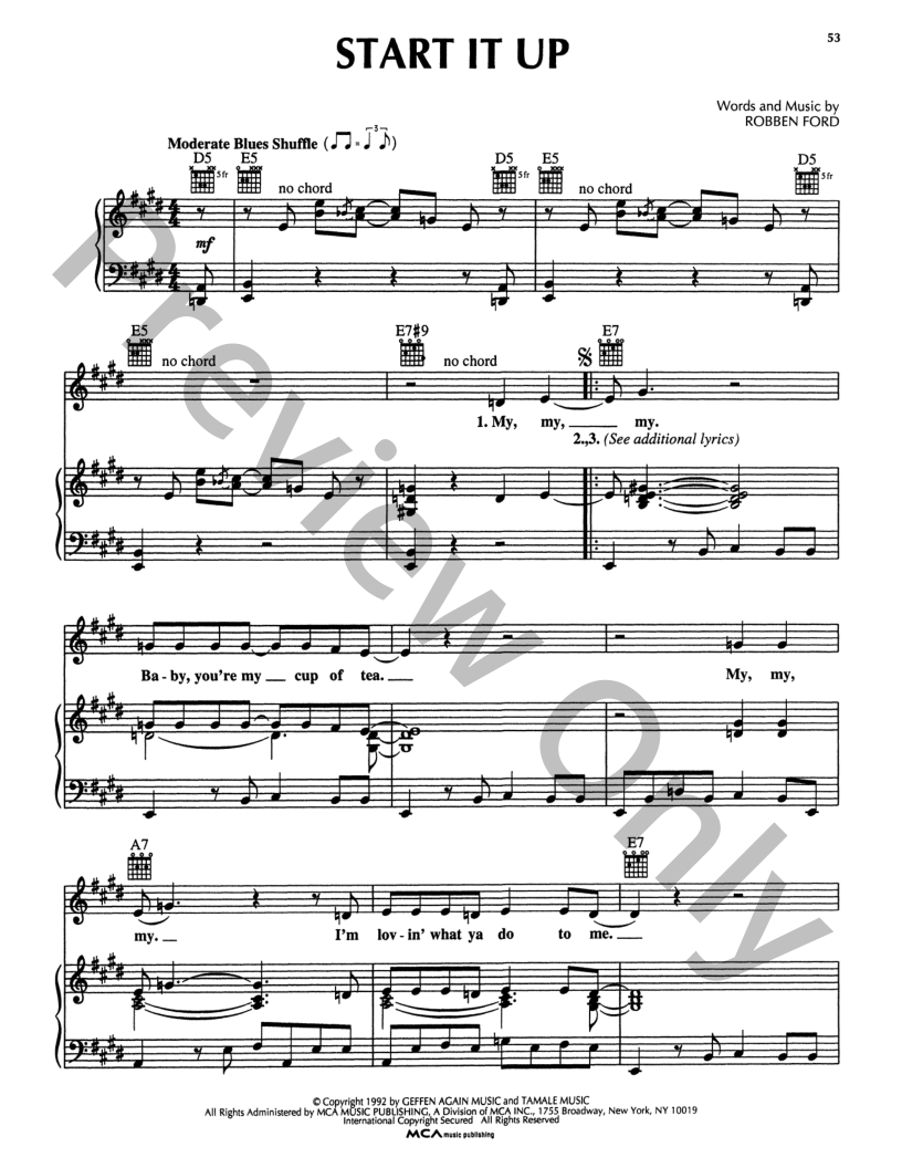 Start It Up Piano Sheet Music | J.W. Pepper