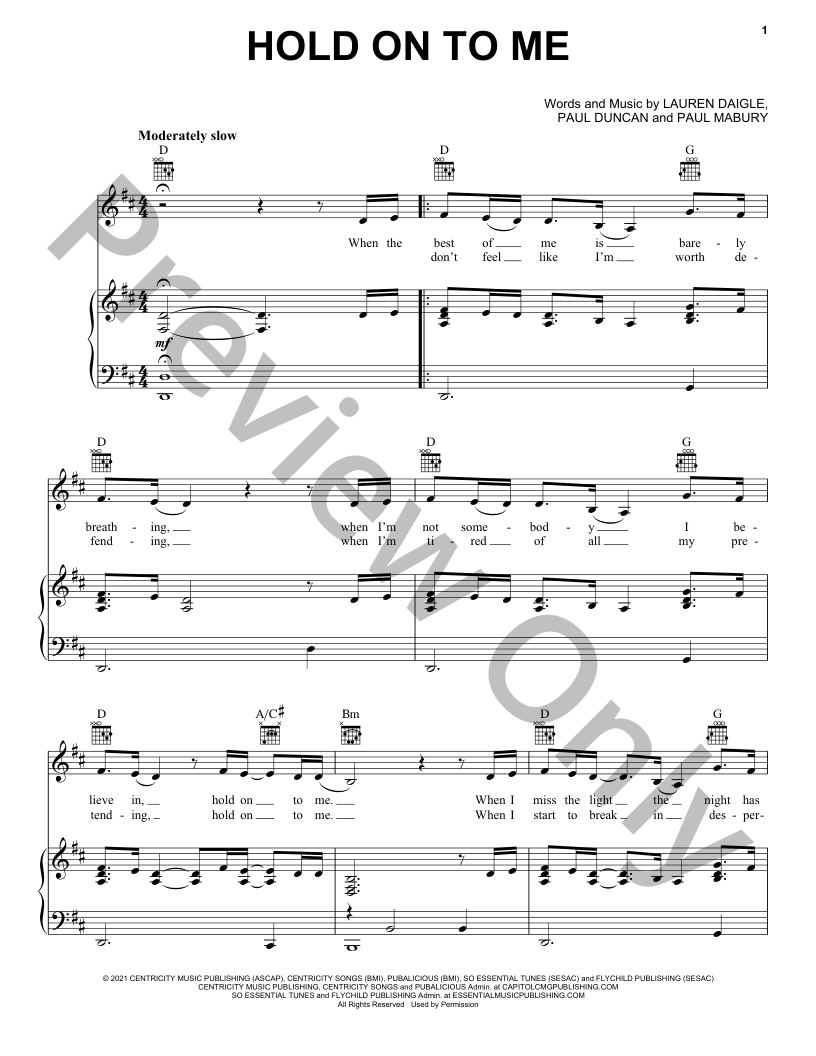 Hold On To Me | J.W. Pepper