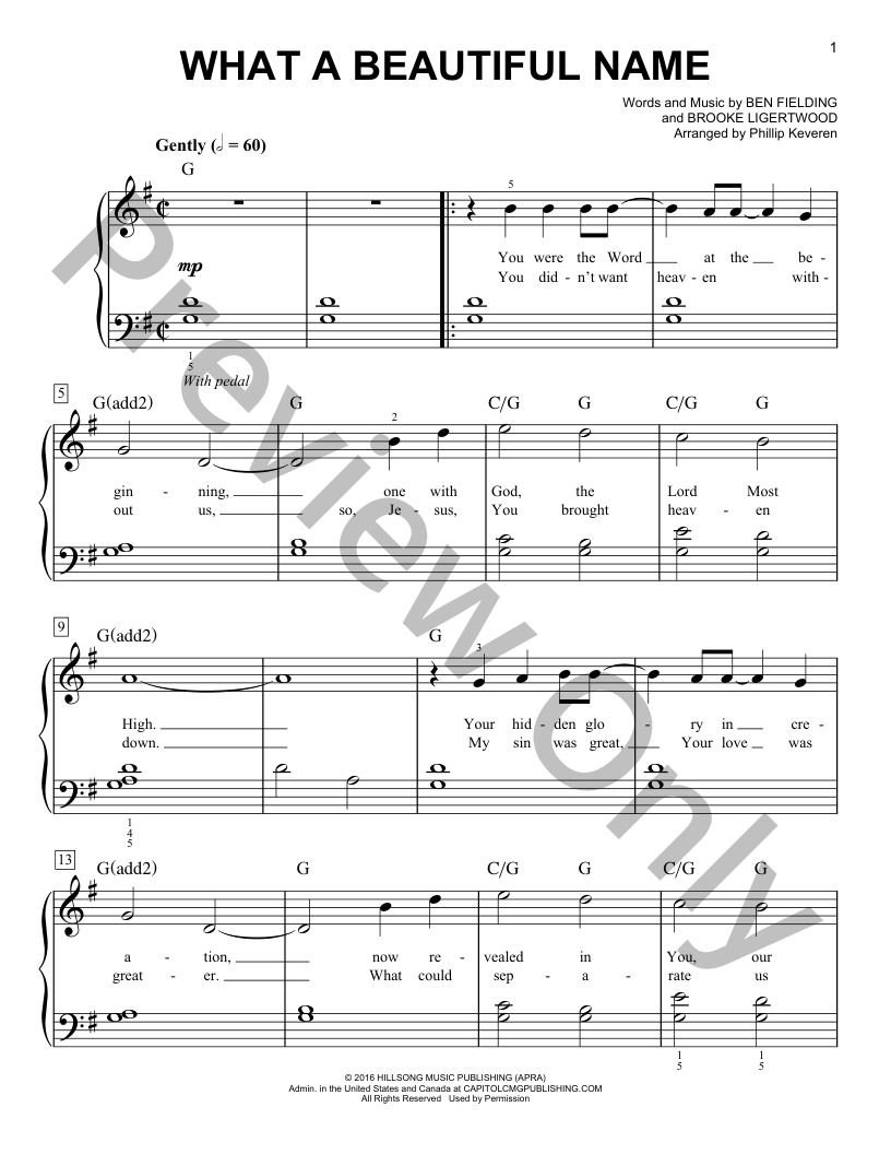 What A Beautiful Name | J.W. Pepper