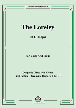 The Loreley (Die Lorelei),in D Major Vocal Sheet Music | J.W. Pepper