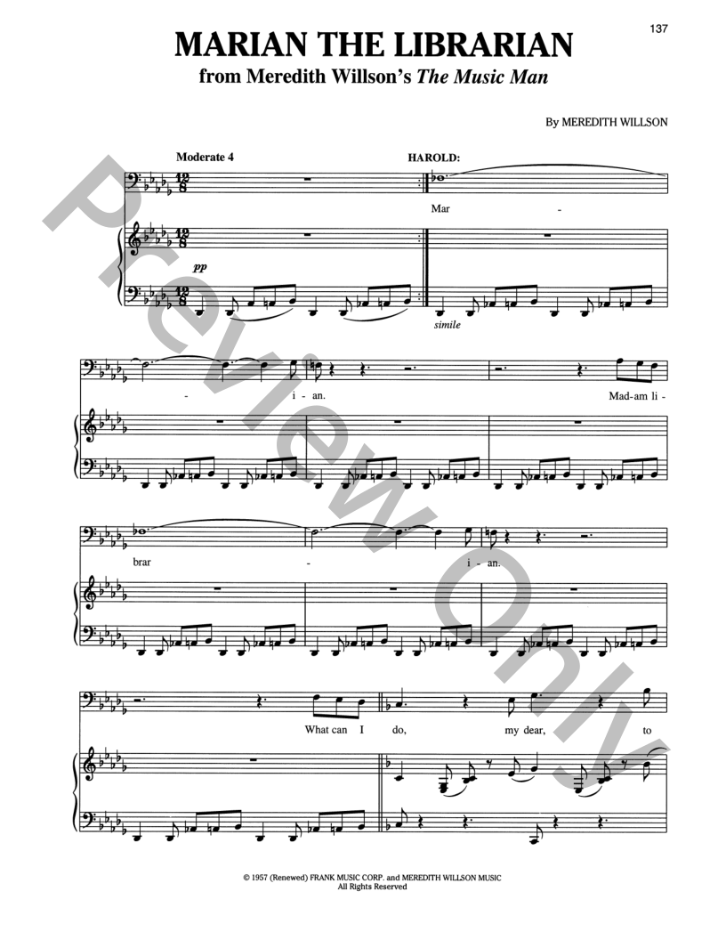Marian The Librarian P/V/G Sheet Music | J.W. Pepper