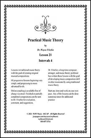 Practical Music Theory, Lesson 21, Intervals 4 Sheet Music | J.W. Pepper