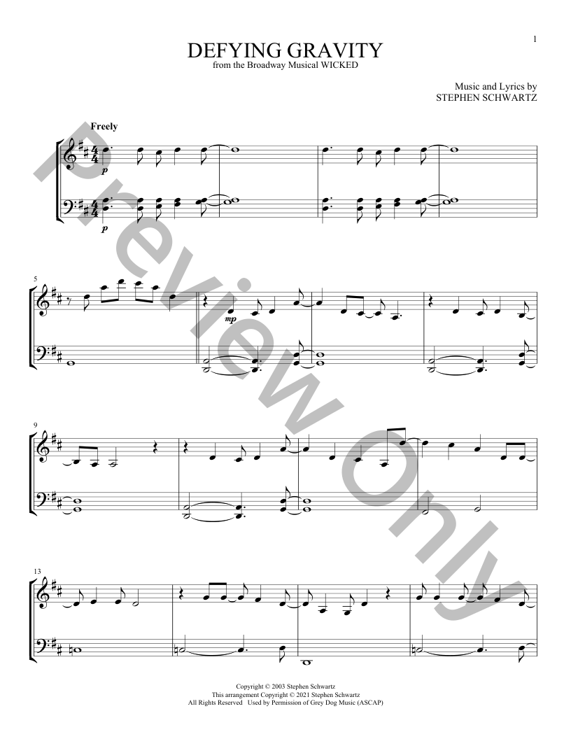 Defying Gravity | J.W. Pepper