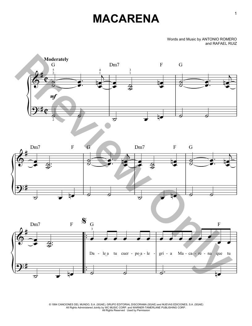 Macarena | J.W. Pepper