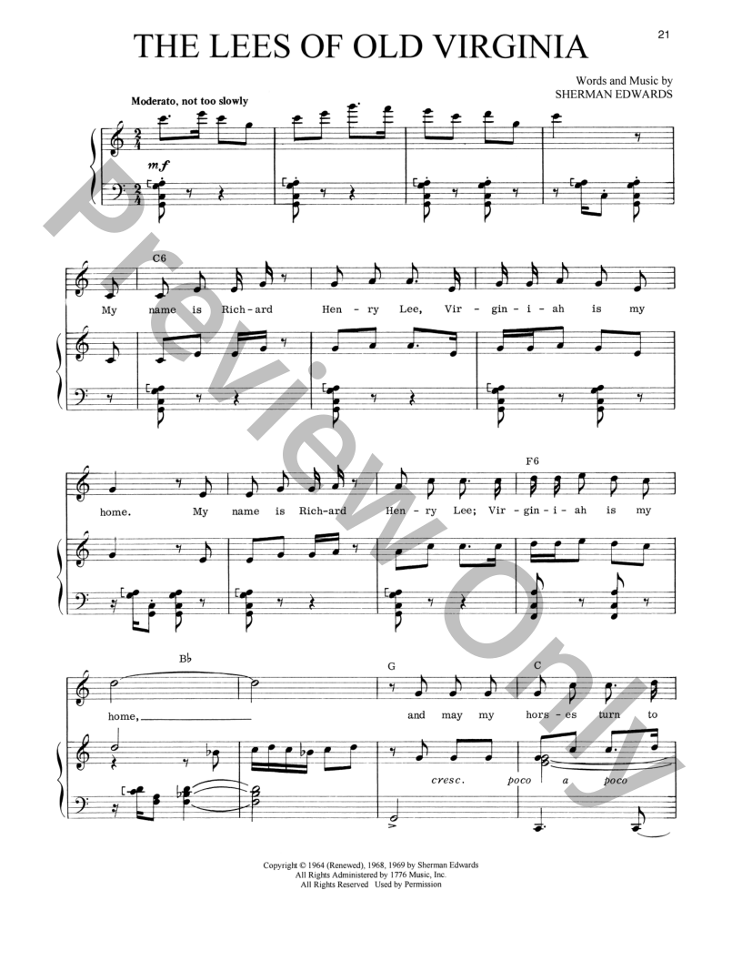 The Lees Of Old Virginia | J.W. Pepper