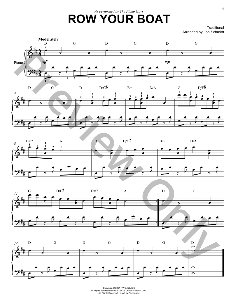 Row Row Row Your Boat | J.W. Pepper