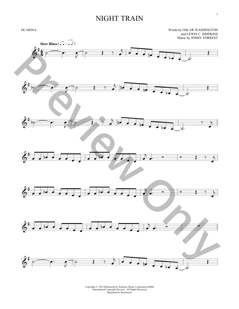 Night Train Sheet Music | J.W. Pepper