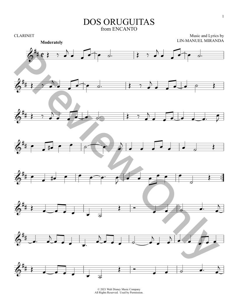 Selections from Encanto for Clarinet | J.W. Pepper