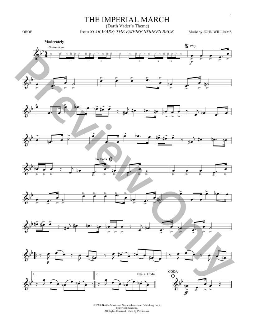 The Imperial March (Darth Vader's Theme) Sheet Music | J.W. Pepper