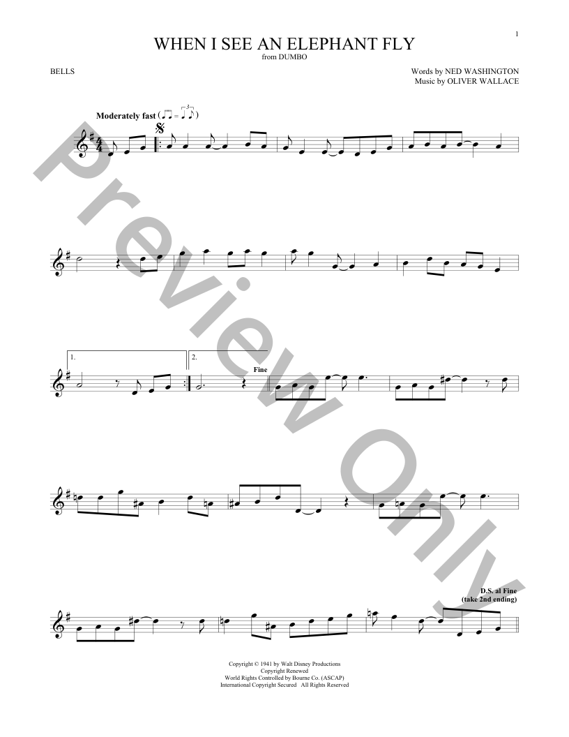 When I See An Elephant Fly Sheet Music | J.W. Pepper