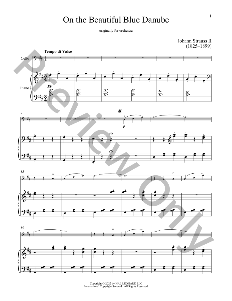 The Beautiful Blue Danube, Op. 314 | J.W. Pepper