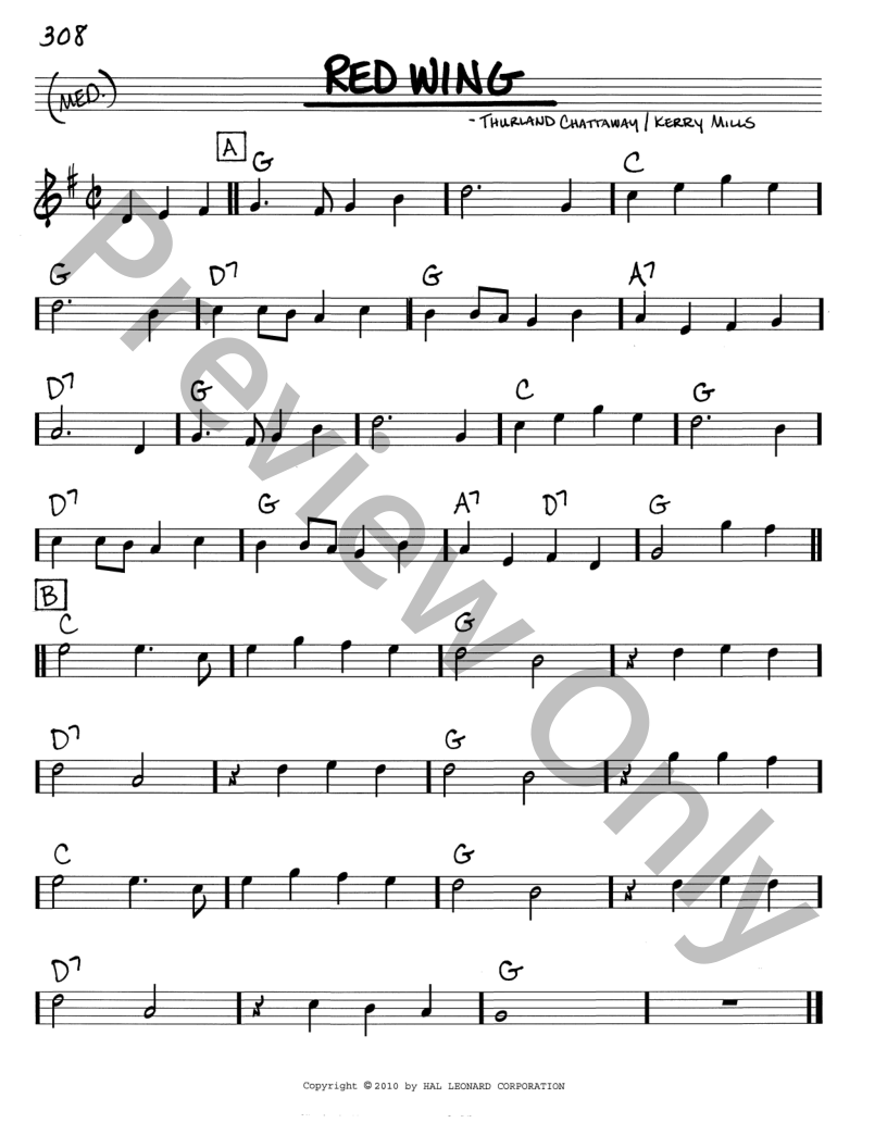 Red Wing P/V/G Sheet Music | J.W. Pepper