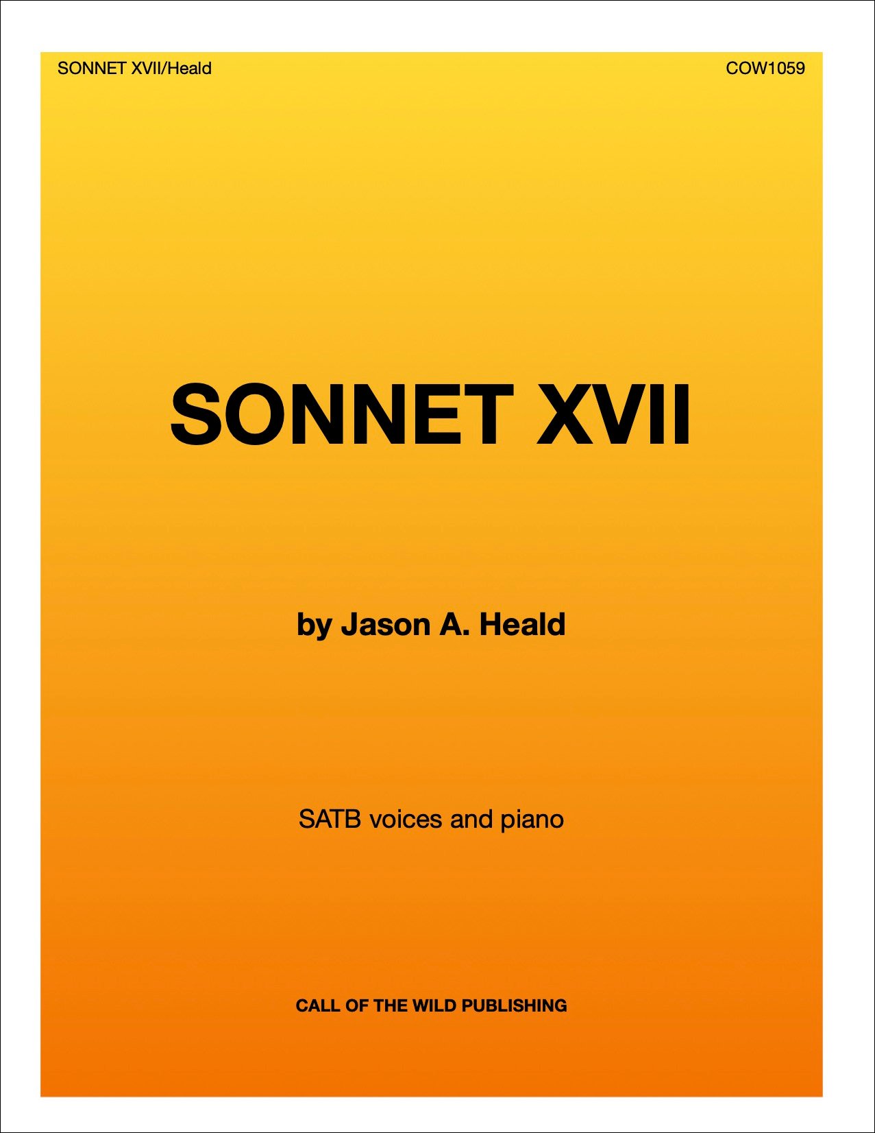 Sonnet XVII | J.W. Pepper