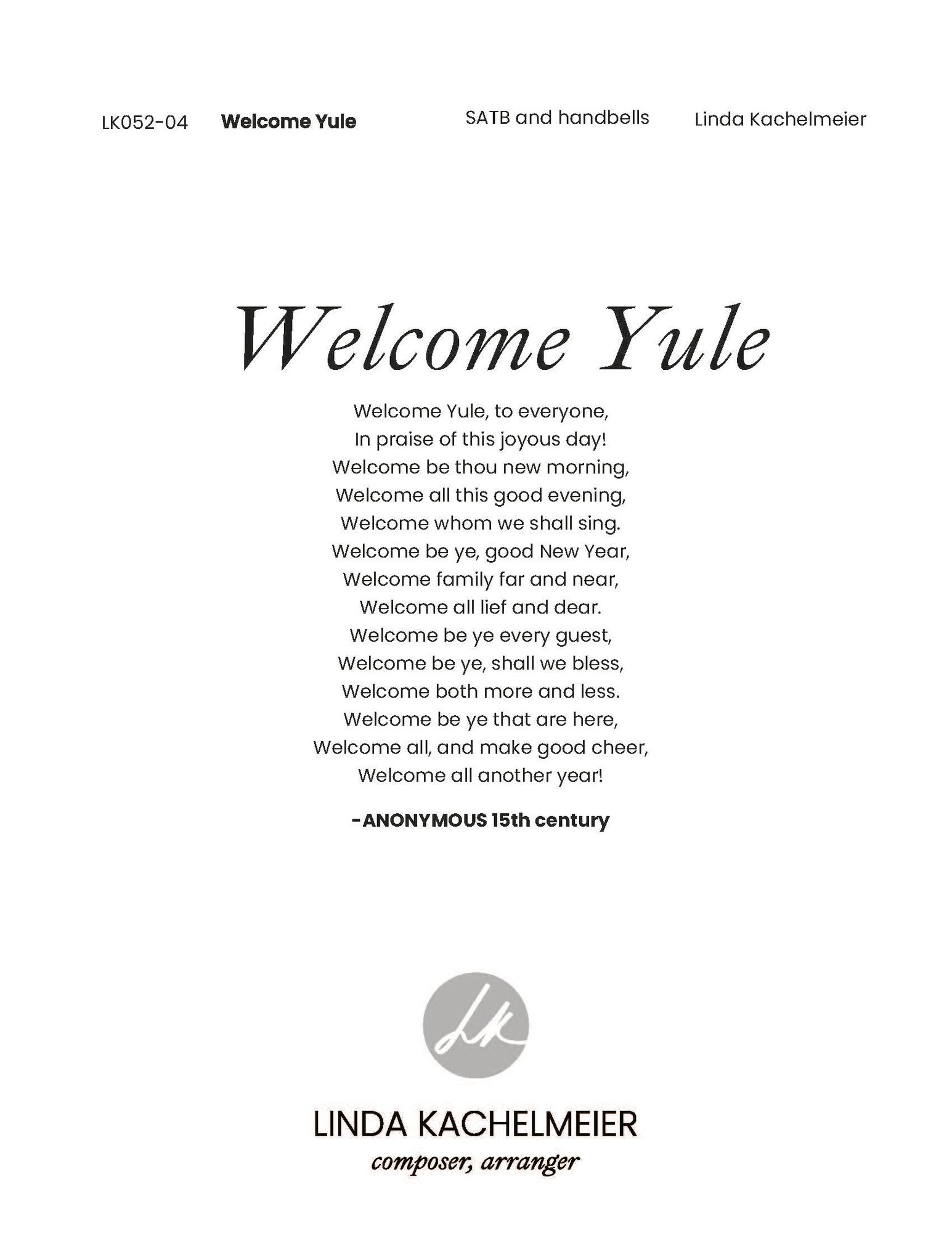 Welcome Yule | J.W. Pepper