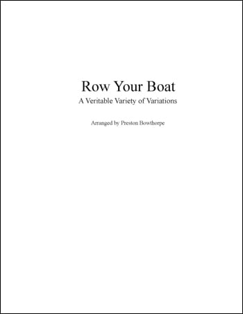 Row Row Row Your Boat | J.W. Pepper