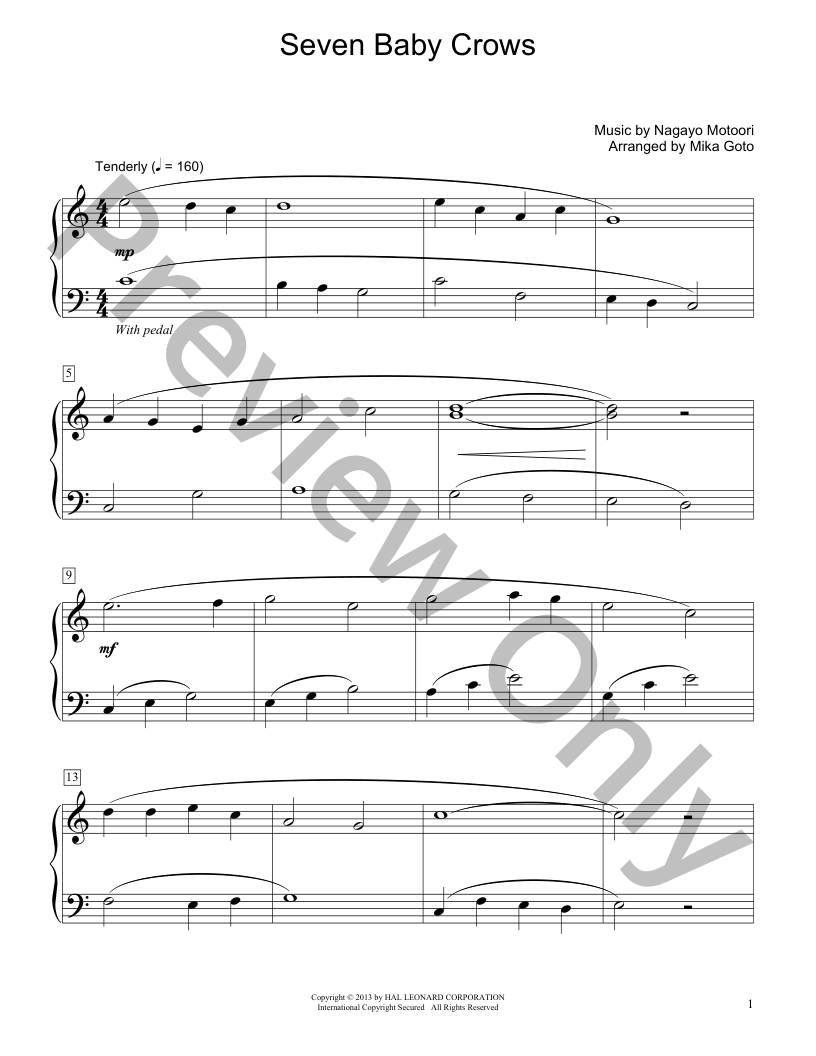 Seven Baby Crows | J.W. Pepper