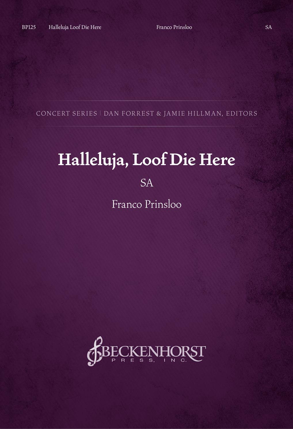 Halleluja, Loof Die Here Choral Sheet Music | J.W. Pepper