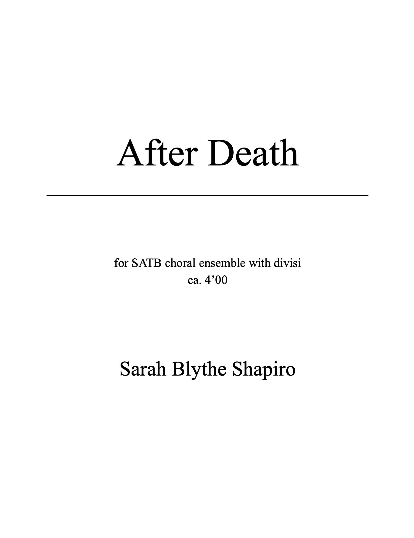 after death | J.W. Pepper
