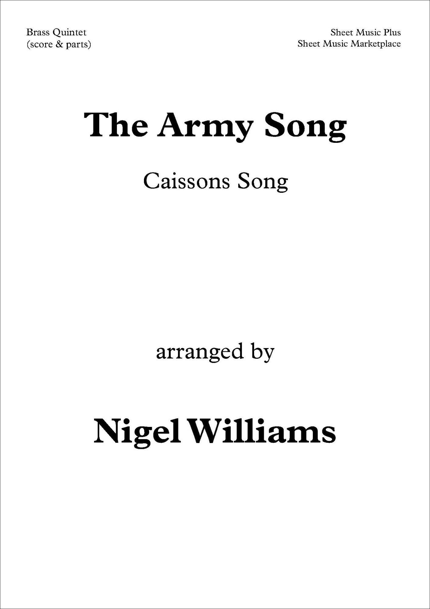 The Army Song (Caissons Song) | J.W. Pepper