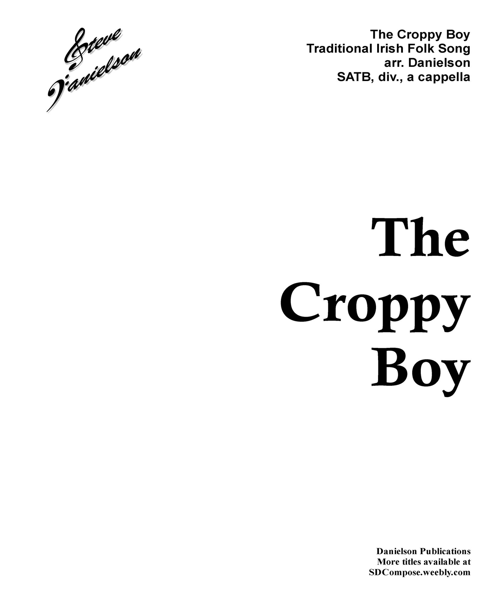 The Croppy Boy | J.W. Pepper