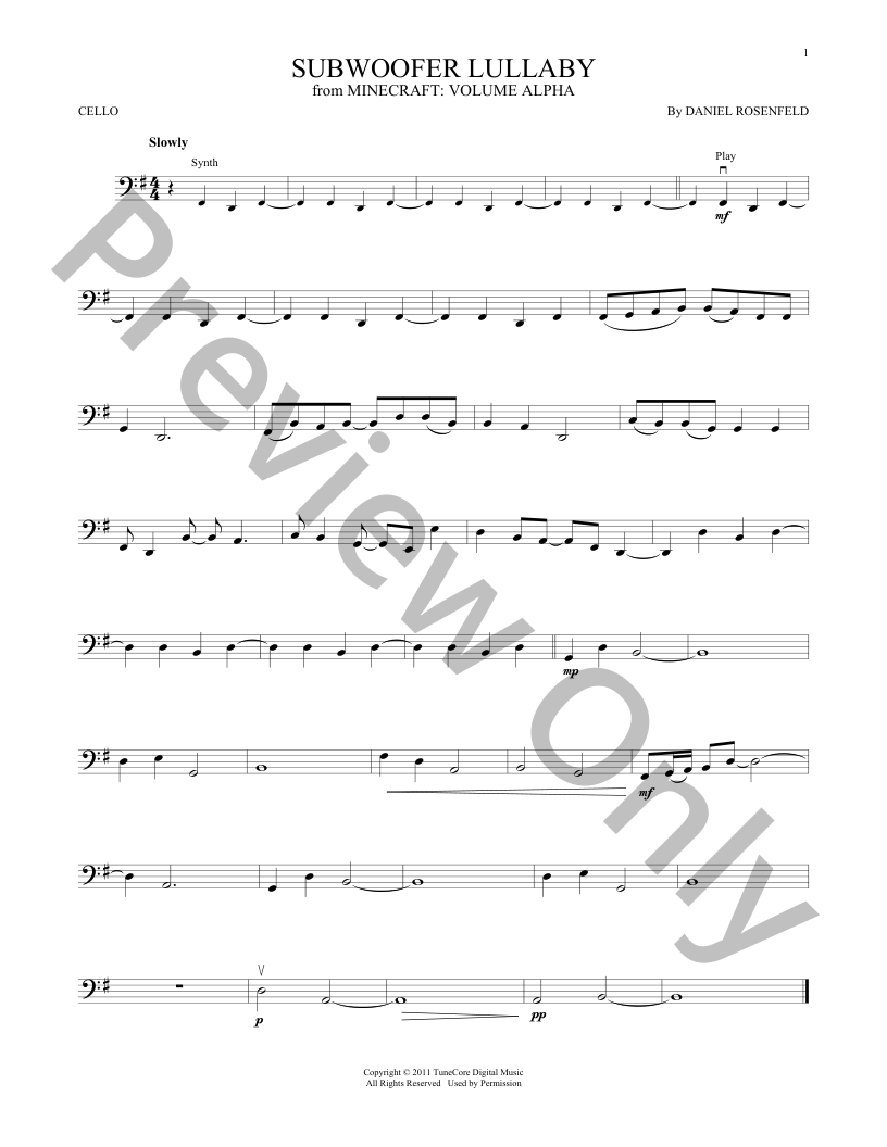 Subwoofer Lullaby Sheet Music | J.W. Pepper