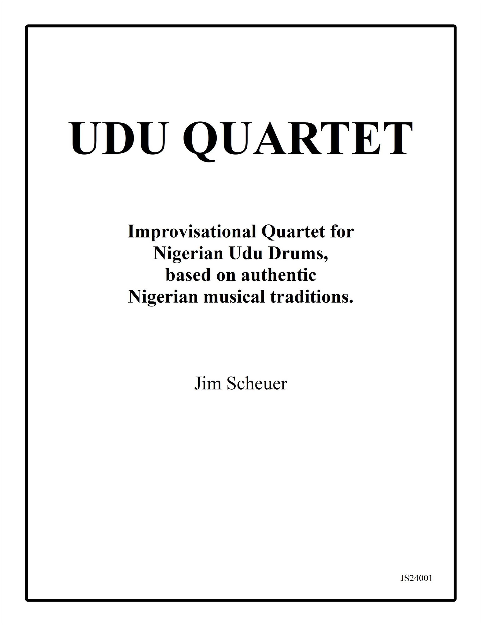 Udu Quartet | J.W. Pepper