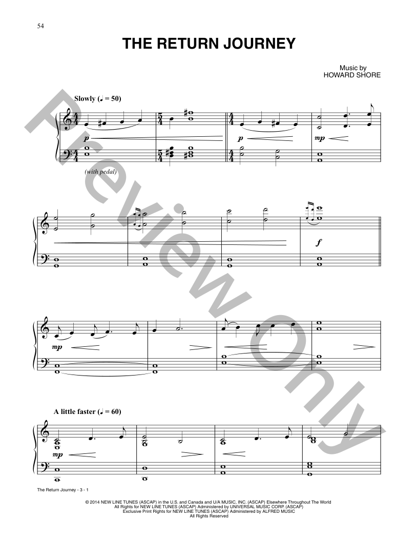 The Return Journey Piano Sheet Music | J.W. Pepper
