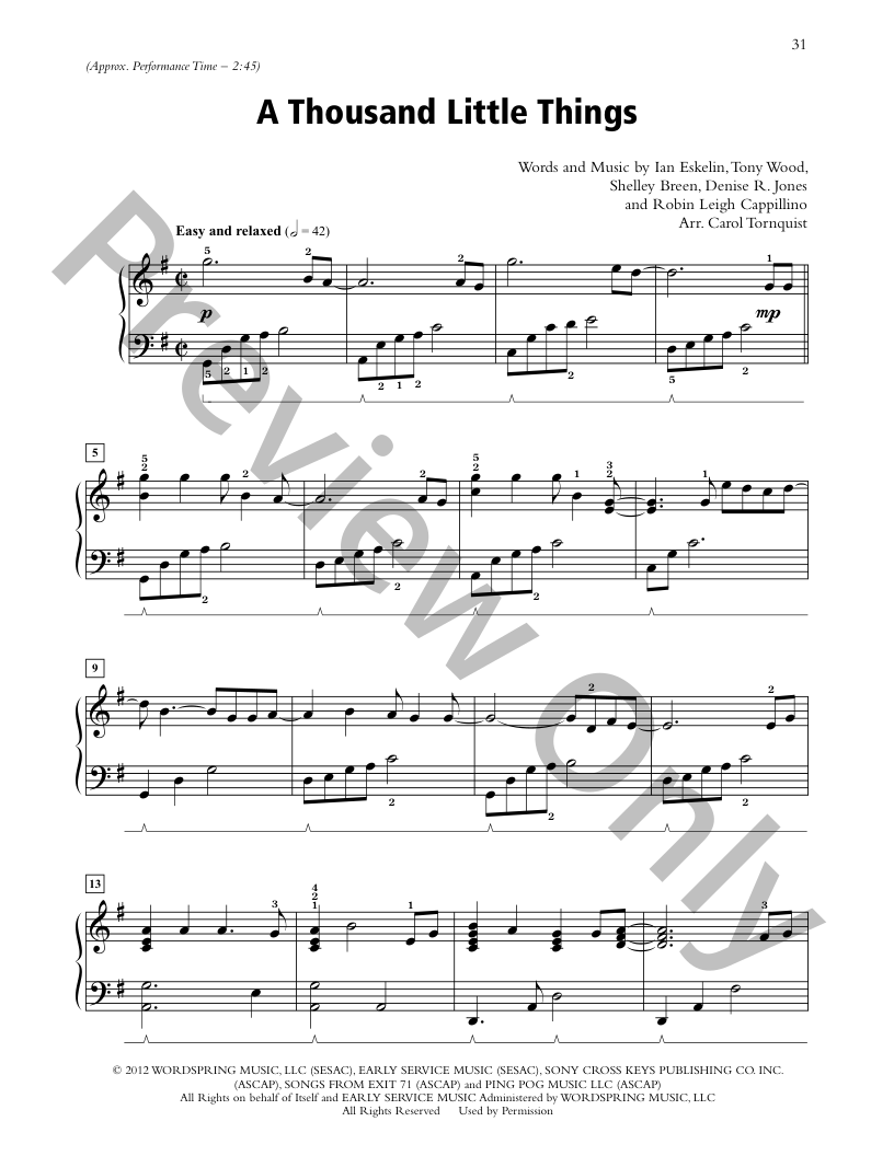 A Thousand Little Things | J.W. Pepper