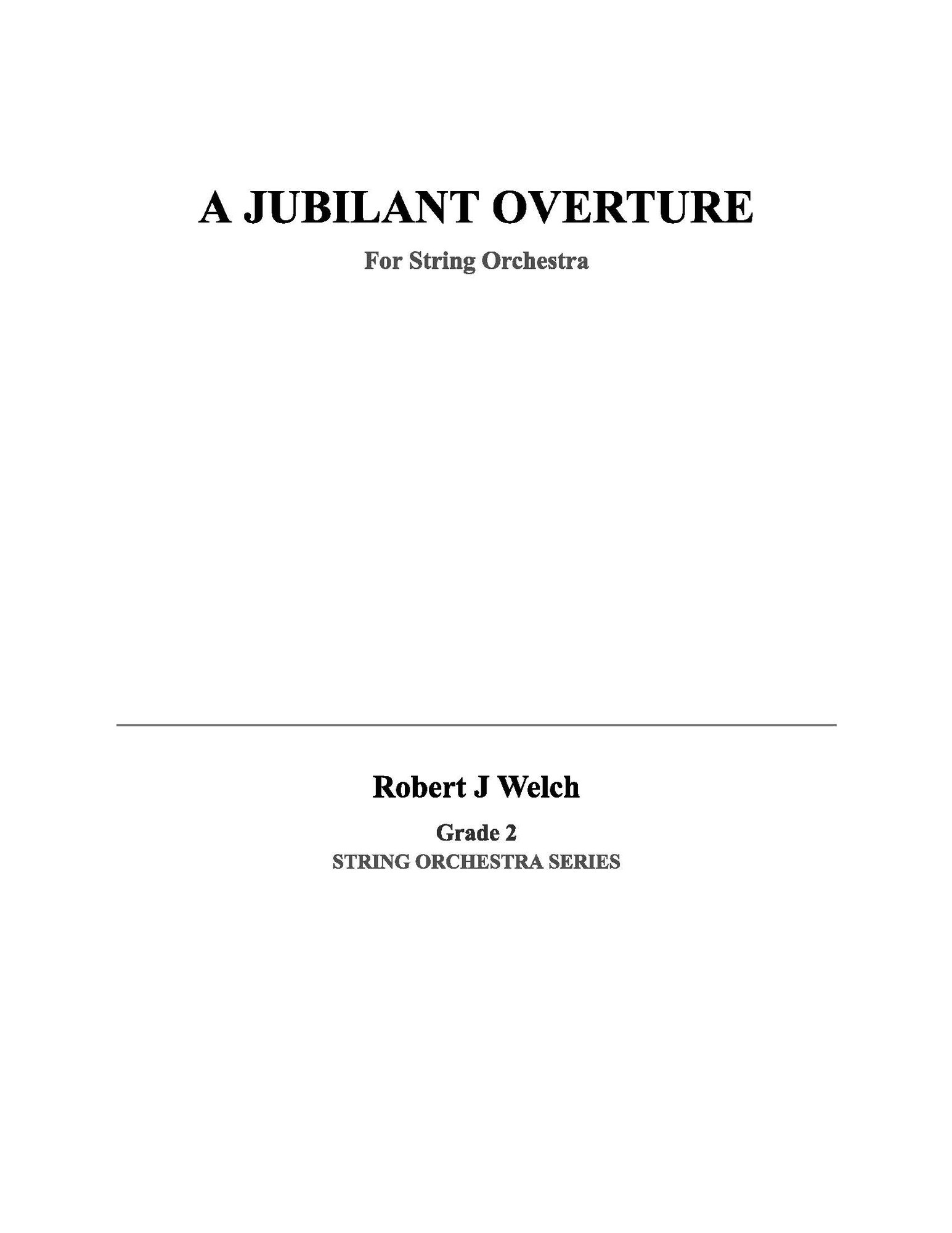 A Jubilant Overture Orchestra Sheet Music | J.W. Pepper