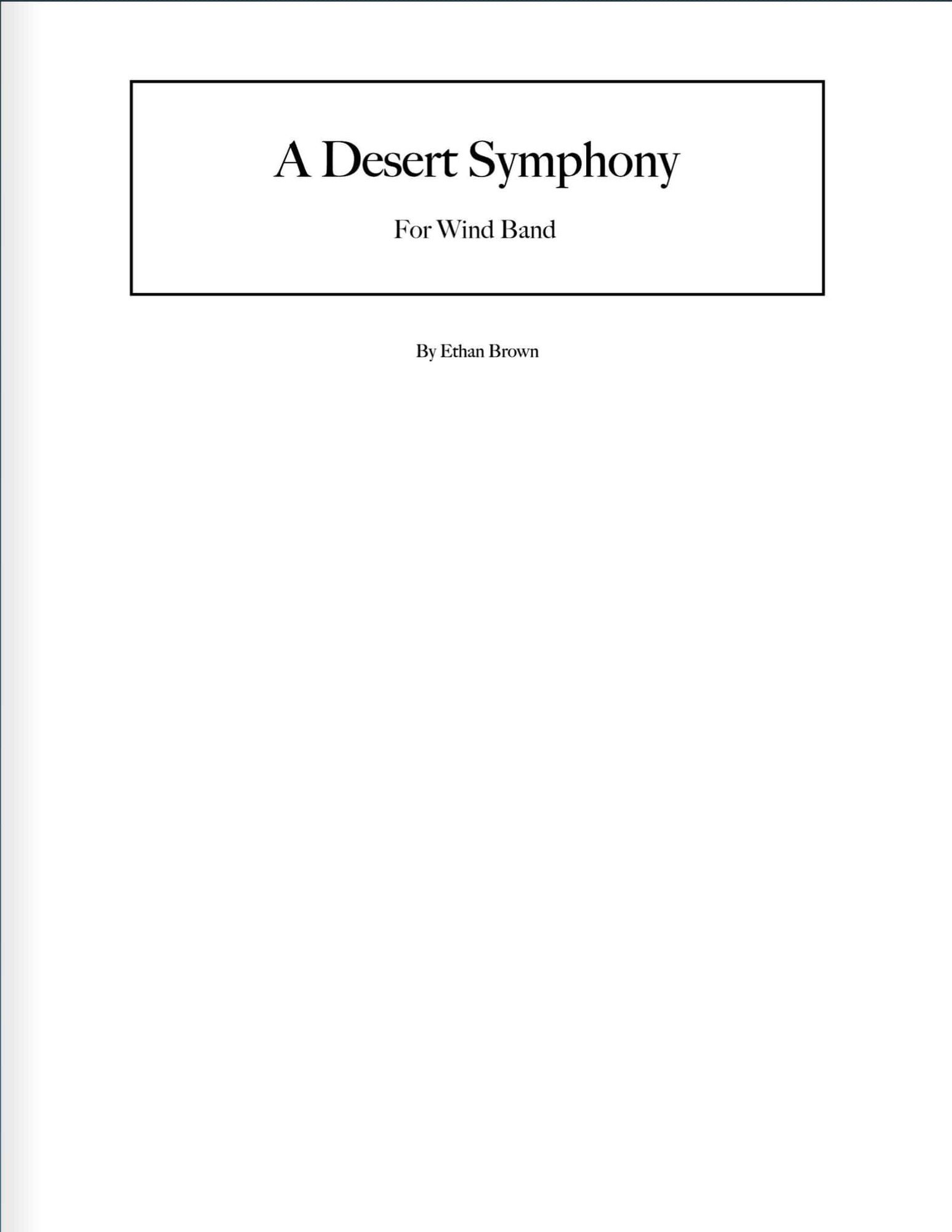 A Desert Symphony | J.W. Pepper