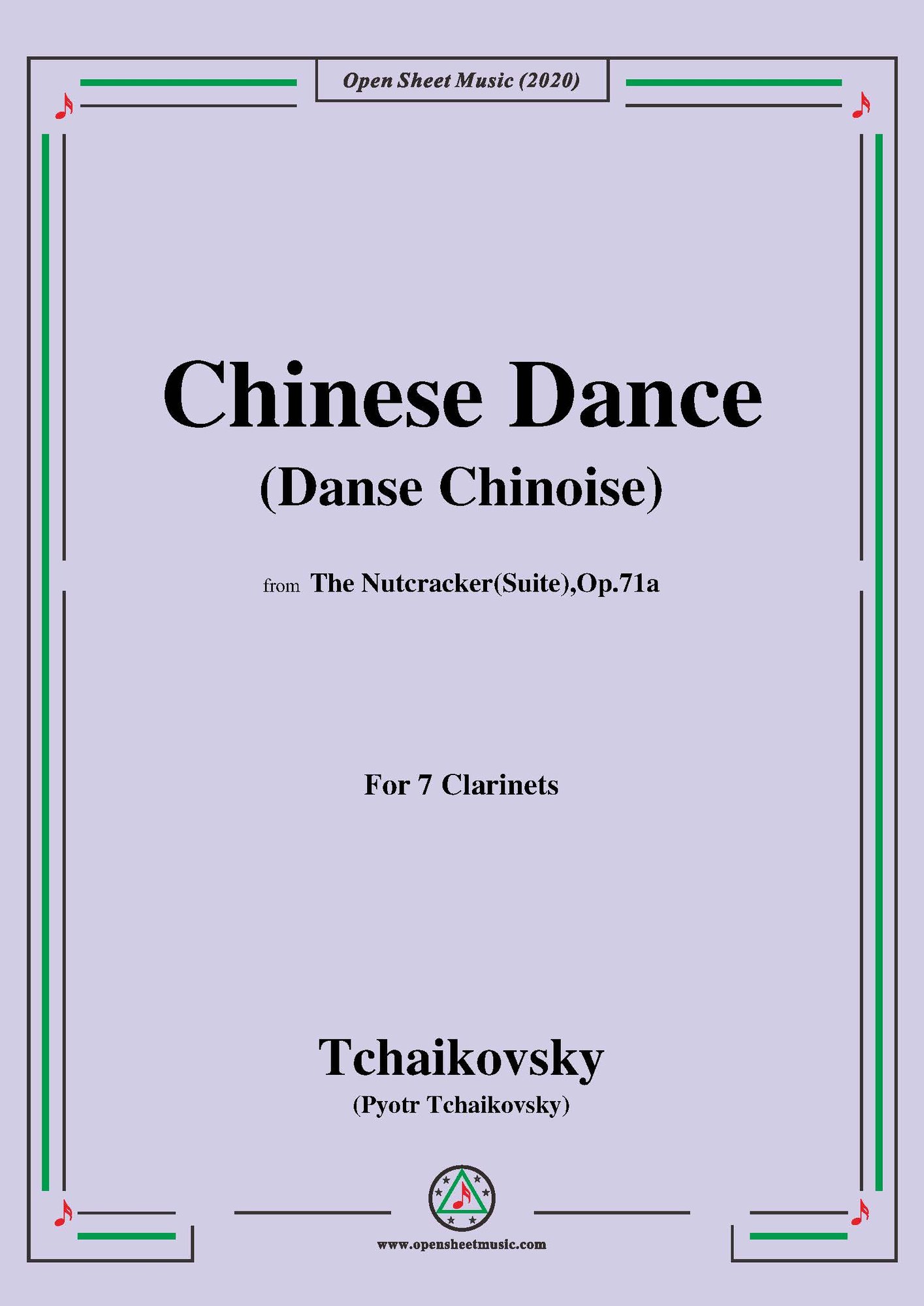 Chinese Dance(Danse chinoise),for 7 Clarinets | J.W. Pepper
