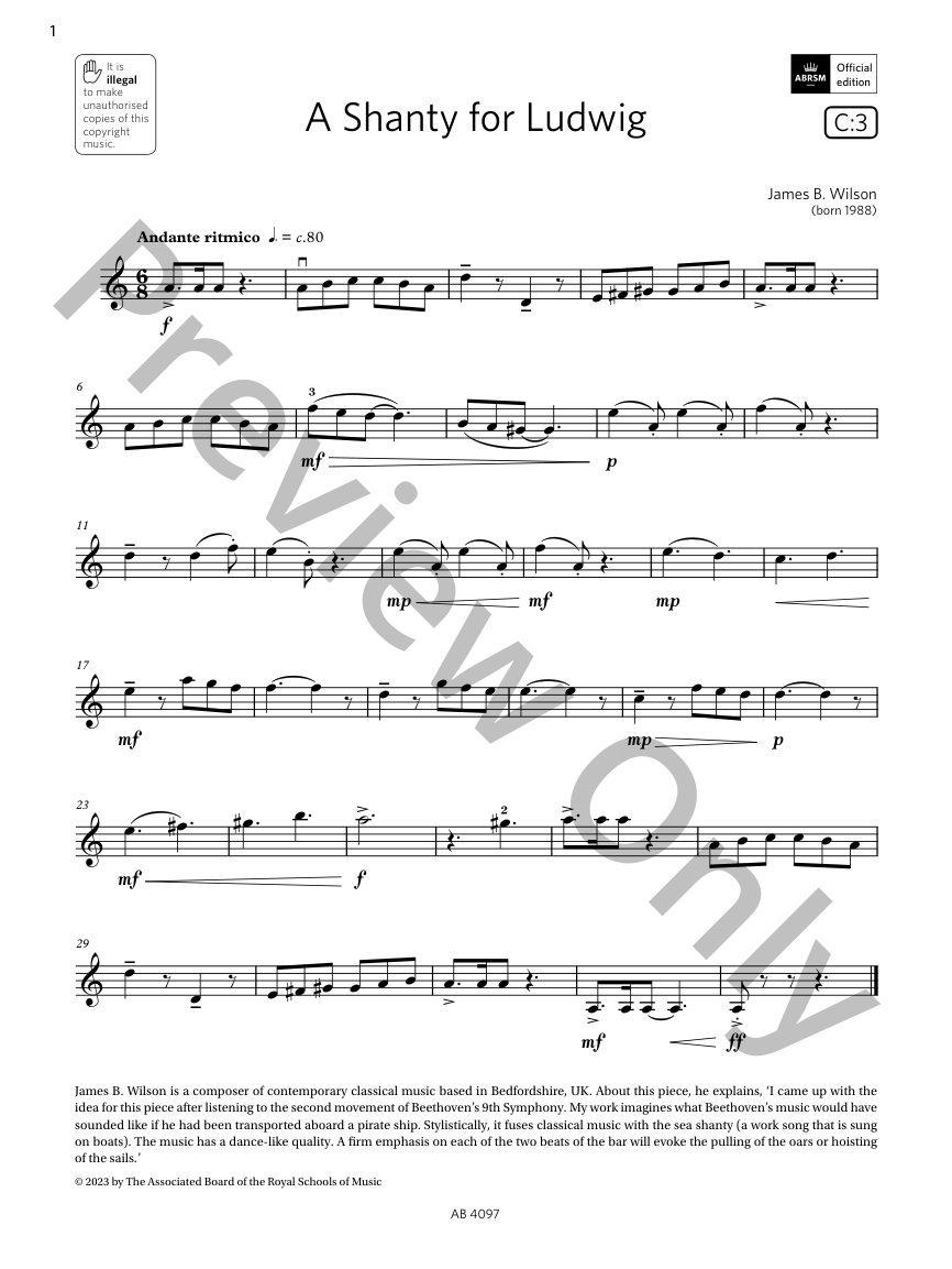 A Shanty for Ludwig Sheet Music | J.W. Pepper