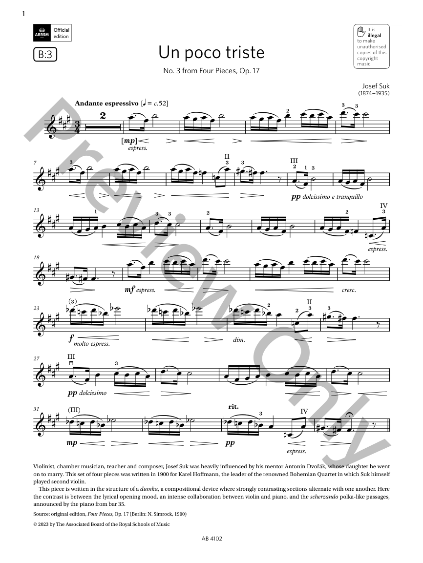 Un poco triste Sheet Music | J.W. Pepper