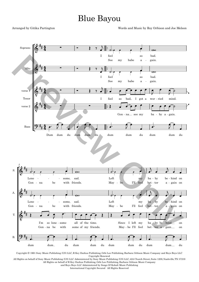 Blue Bayou | J.W. Pepper