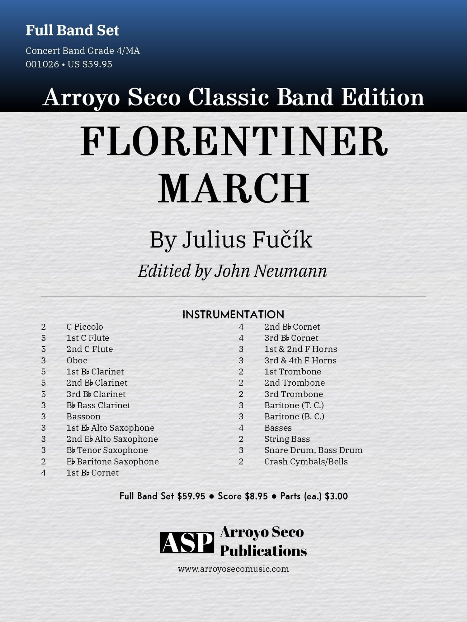 Florentiner March Concert Band Sheet Music | J.W. Pepper