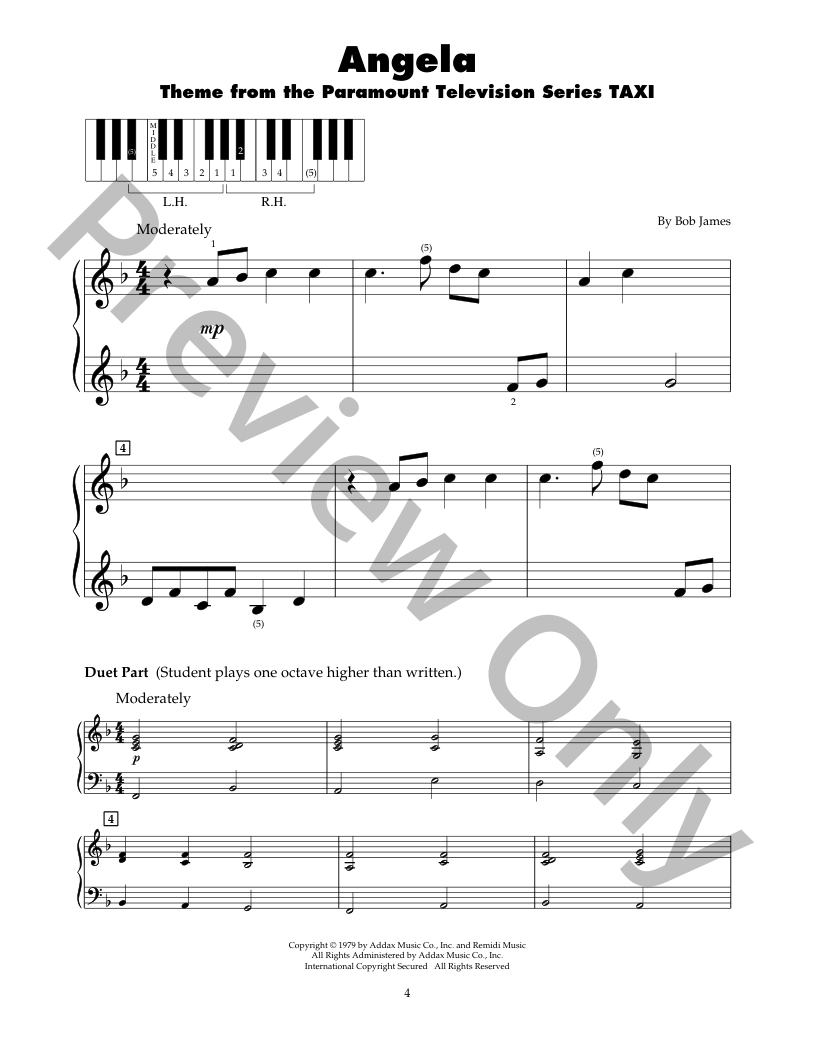 Angela Five Finger Piano Sheet Music | J.W. Pepper