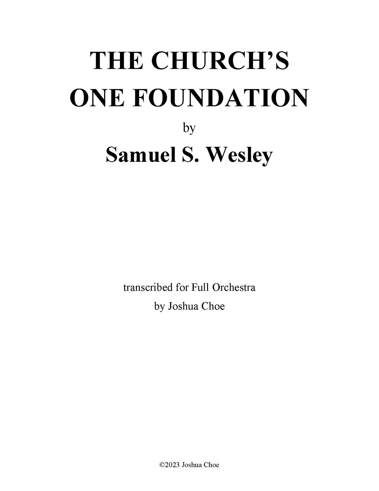 The Church's One Foundation | J.W. Pepper