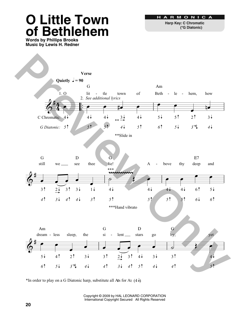 O Little Town Of Bethlehem Sheet Music | J.W. Pepper