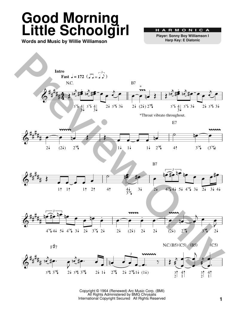 Good Morning Little Schoolgirl Sheet Music | J.W. Pepper