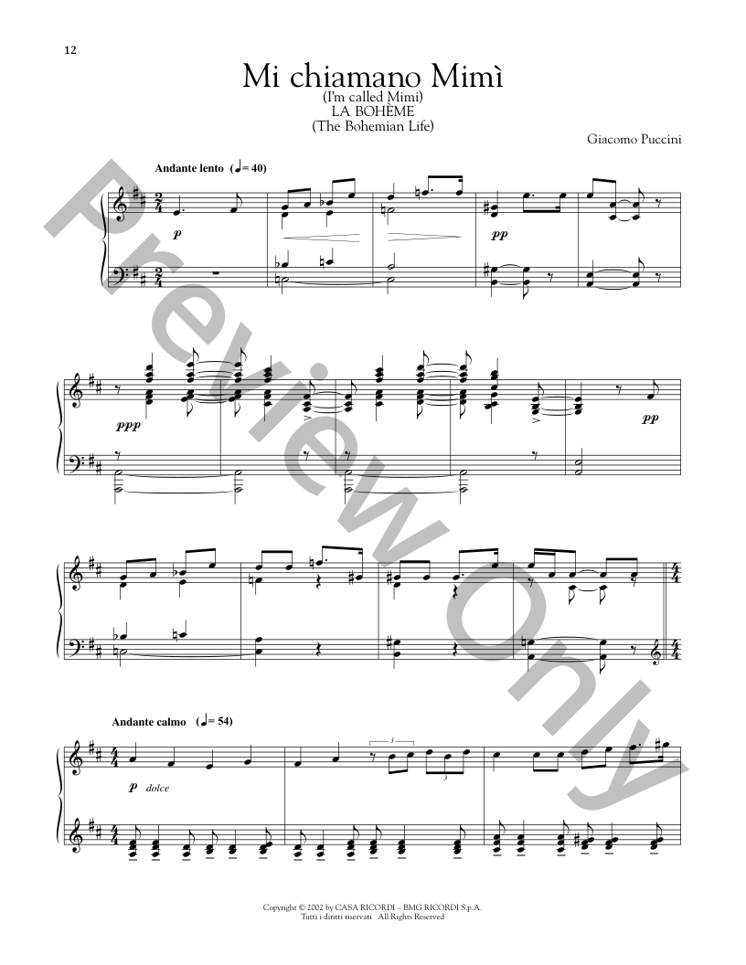 Mi Chiamano Mimi | J.W. Pepper