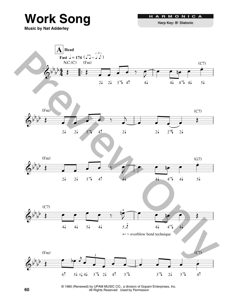 Work Song Sheet Music | J.W. Pepper