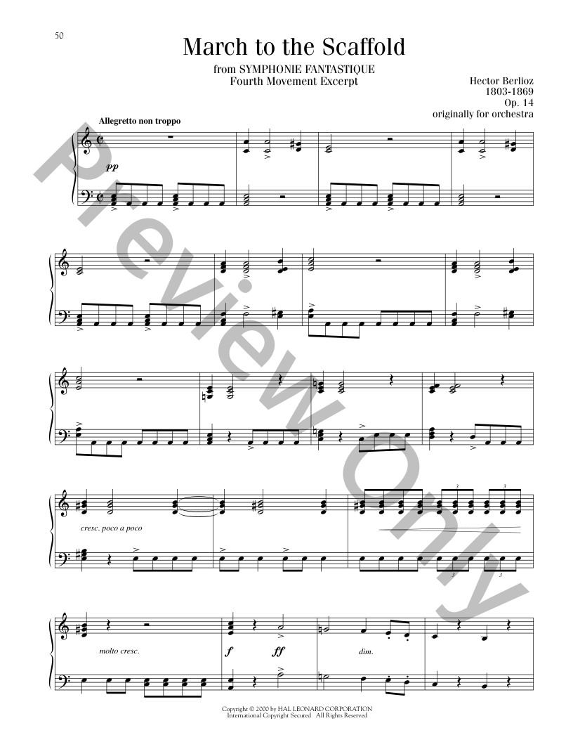 March To The Scaffold Piano Sheet Music | J.W. Pepper