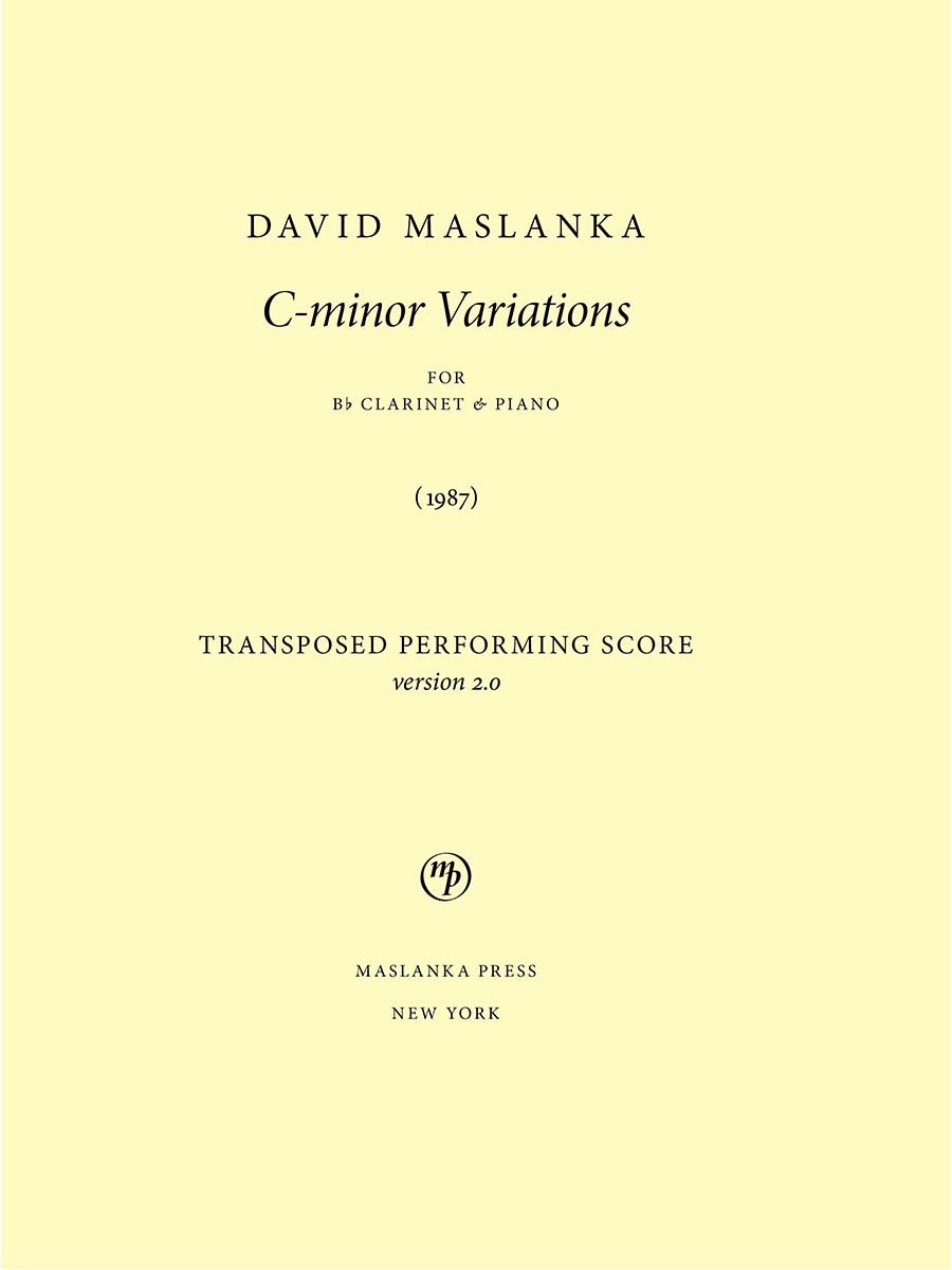 C-minor Variations Sheet Music | J.W. Pepper