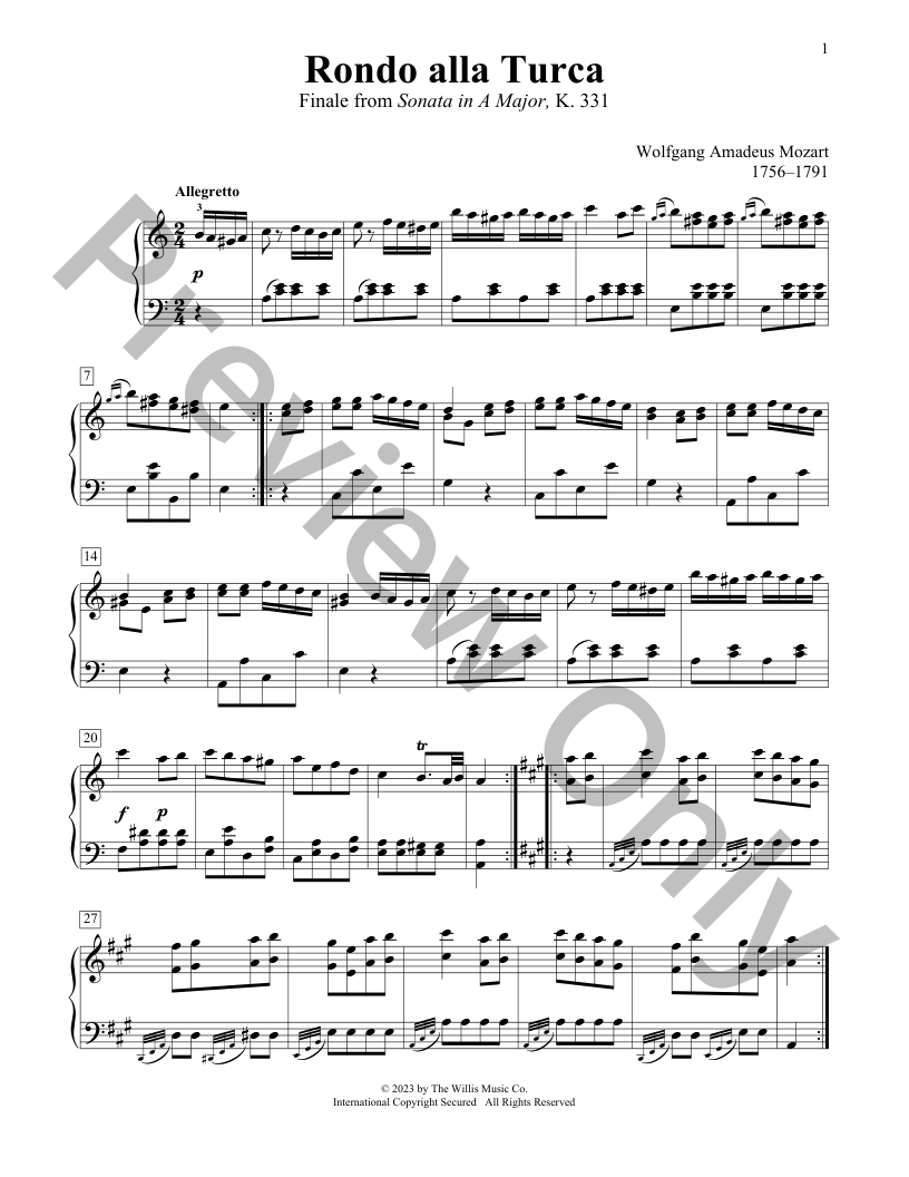 Rondo Alla Turca | J.W. Pepper