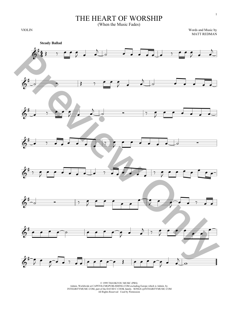 The Heart Of Worship (When The Music Fades) Sheet Music | J.W. Pepper