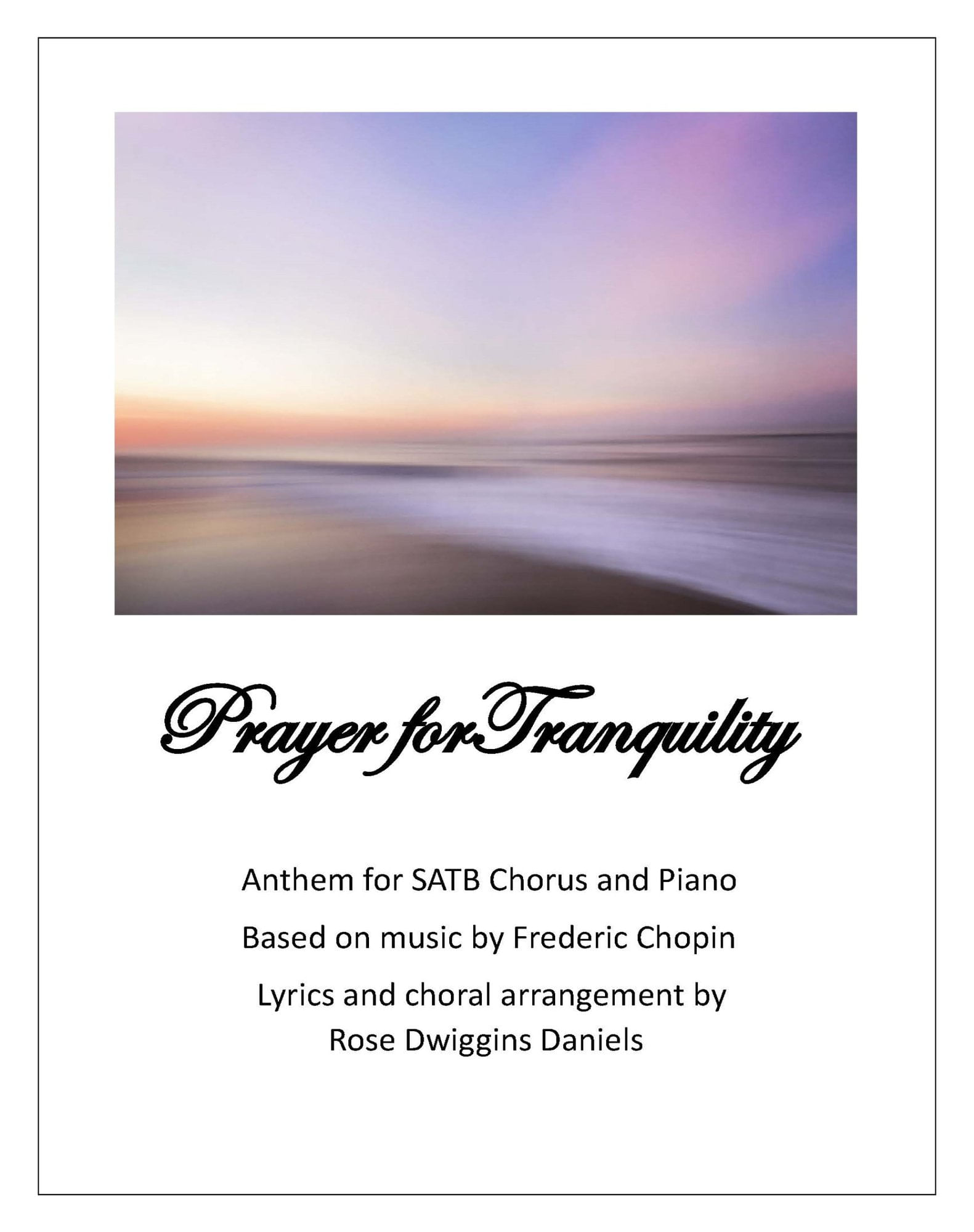 Prayer for Tranquility Choral Sheet Music | J.W. Pepper