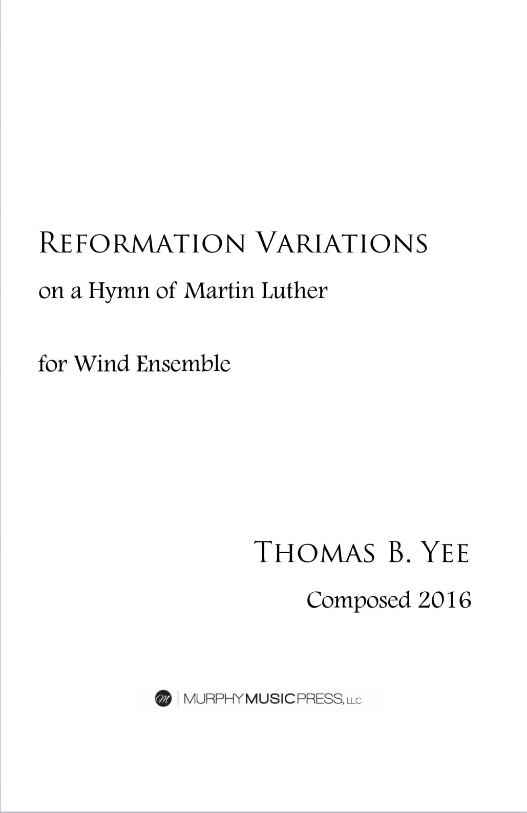 Reformation Variations Concert Band Sheet Music | J.W. Pepper