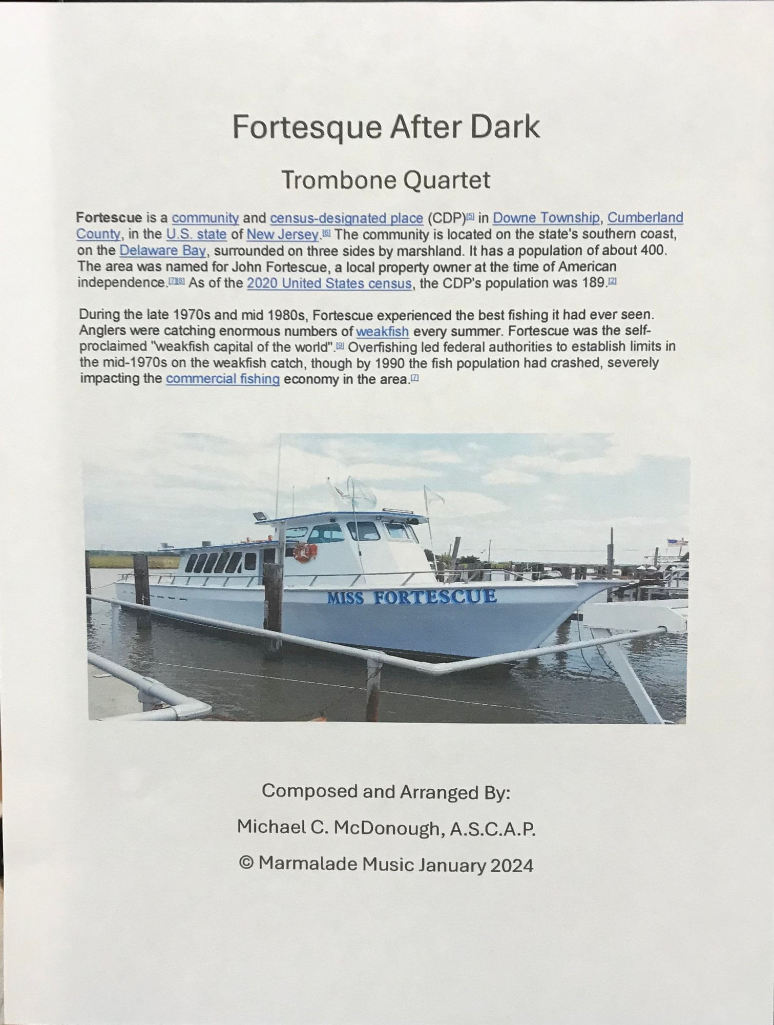 Fortesque After Dark | J.W. Pepper