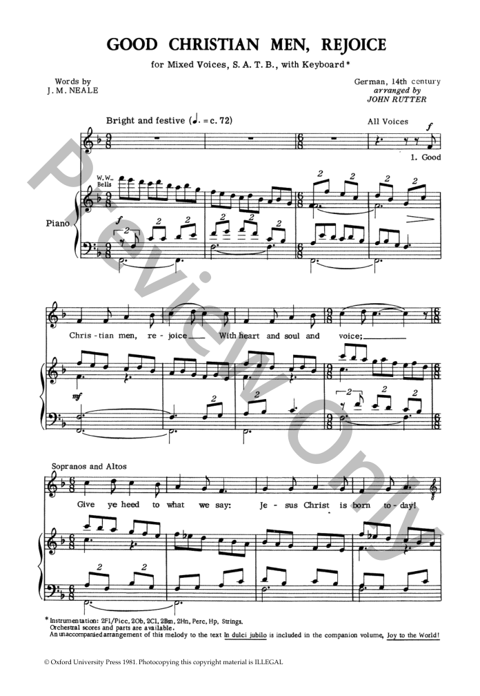 Good Christian men, rejoice | J.W. Pepper